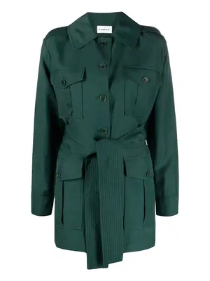 P.a.r.o.s.h Belted Trench Coat - Green