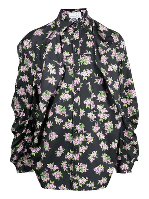 NATASHA ZINKO Natasha Zinko Pixel Floral-Print Box Shirt