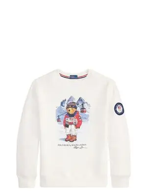 Ralph Lauren Team Usa Polo Bear Fleece Sweatshirt - White