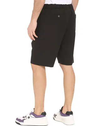Alexander McQueen Cotton Bermuda Shorts - Black