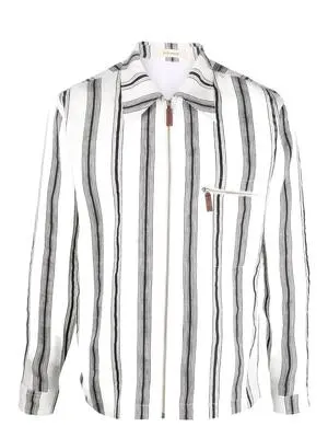 WALES BONNER Stripe-print Shirt - Black