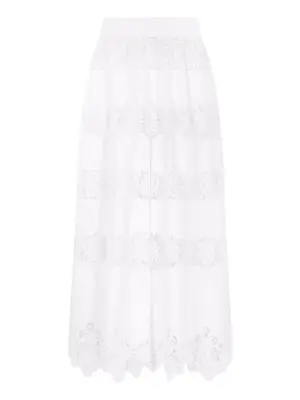 Dolce & Gabbana Embroidered Culotte Trousers - White