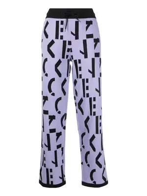 Kenzo All-over Logo Print Trousers - Purple