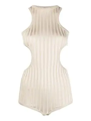 Emilio Pucci Silk Cut-out Bodysuit - Neutrals