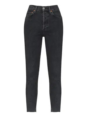RE/DONE 90s High-rise Cropped Jeans - Black