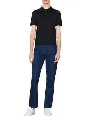 Sandro Pablo Slim Fit Knit Polo Shirt - Dark Blue