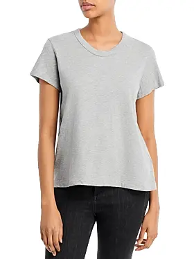 WILT CLOTHING Shrunken Crewneck T-Shirt Grey Heath
