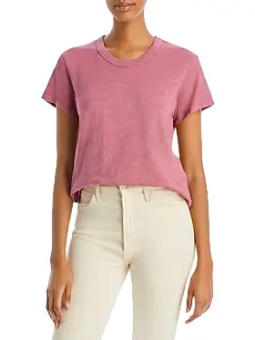 WILT CLOTHING Shrunken Crewneck T-Shirt Mulberry