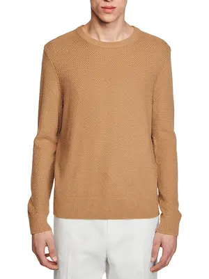 Sandro Crewneck Sweater Camel