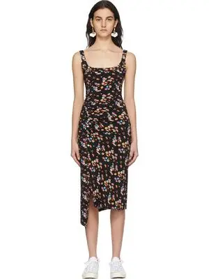 Rabanne Exclusive Capsule Pressions Draped Tank Midi Dress - V127 Black Multi