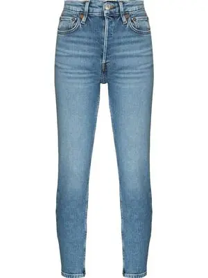 RE/DONE 90s High-rise Cropped Jeans - Blue