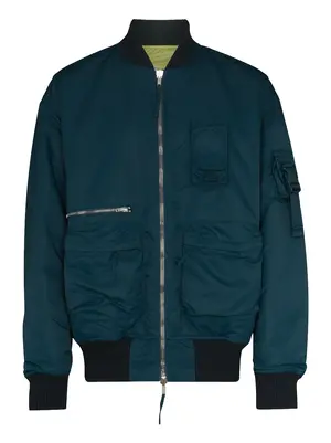 Helmut Lang Reversible Zip-up Bomber Jacket - Blue