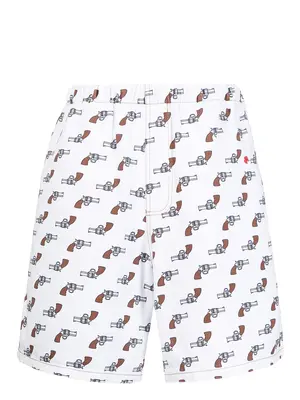 DUOLTD DUOltd Graphic-Print Denim Shorts