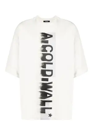 A-COLD-WALL* Blurred Logo-print T-shirt - Neutrals