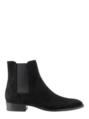 Saint Laurent Wyatt Suede Chelsea Boots - Black