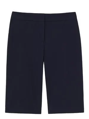 Lafayette 148 New York Cotton Stretch Twill Bermuda Shorts - Black