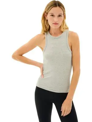 Splits59 Kiki Ribbed Tank - Heather Grey