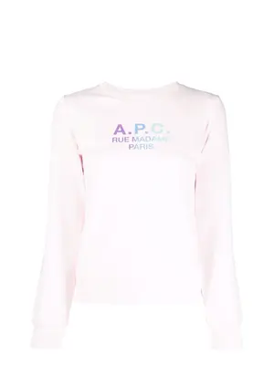 A.p.c. Rue Madame Paris Cotton Sweatshirt - Pink