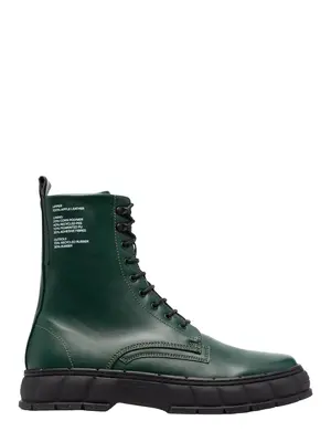 VIRON Logo-print Ankle Boots - Green