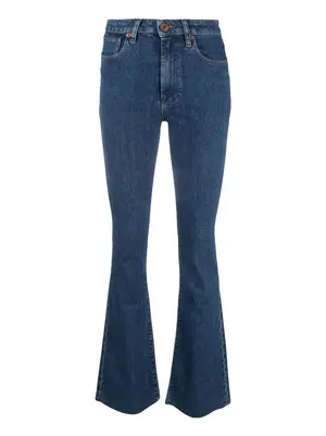 3x1 Farrah Mid-rise Flared Jeans - Blue