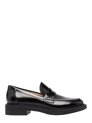 GIANVITO ROSSI Harris Leather Loafers - Black