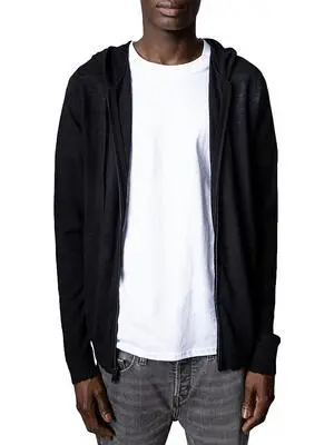 Zadig&Voltaire Clash Cashmere Hooded Cardigan - Black