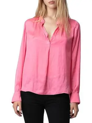 Zadig&Voltaire Tink Satin Blouse Rubber