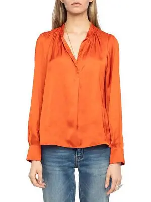 Zadig&Voltaire Tink Satin Blouse Tangerine