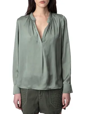 Zadig&Voltaire Tink Satin Blouse Treillis