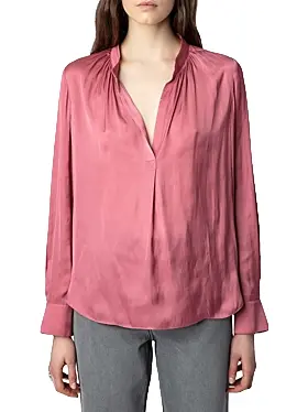 Zadig&Voltaire Tink Satin Blouse Vieux Rose