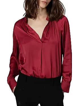 Zadig&Voltaire Tink Satin Blouse Wine
