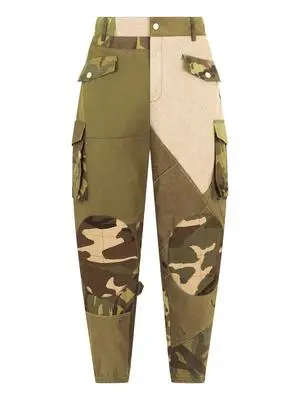 Dolce & Gabbana Camouflage-print Cargo Trousers - Green
