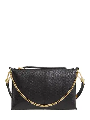 ALLSAINTS Eve Leather Crossbody Bag - Black Python