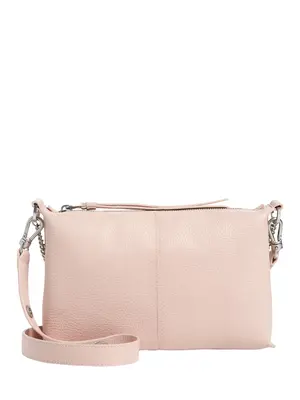 ALLSAINTS Eve Leather Crossbody Bag Powder Pink