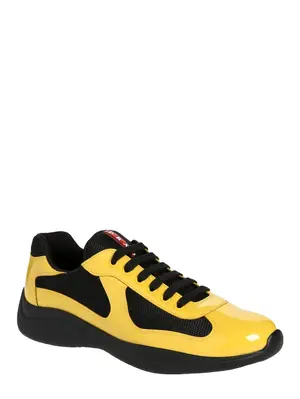 Prada Prada America’s Cup Leather Sneakers Sole/ Nero