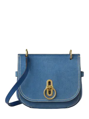 Mulberry Mulberry Small Amberley Leather Satchel Indigo