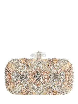 Nina Gelsey Crystal Embellished Minaudière - Gold Multi