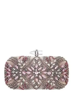 Nina Gelsey Crystal Embellished Minaudière - Pink
