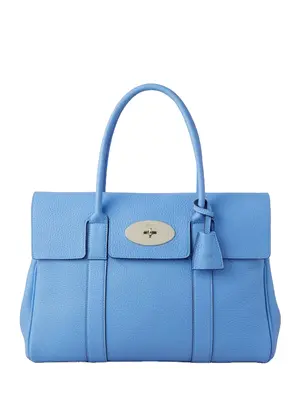 Mulberry Mulberry Bayswater Leather Satchel Cornflower Blue