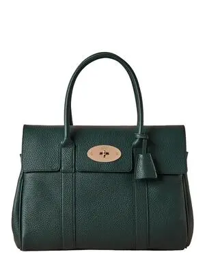Mulberry Mulberry Bayswater Leather Satchel Mulberry Green