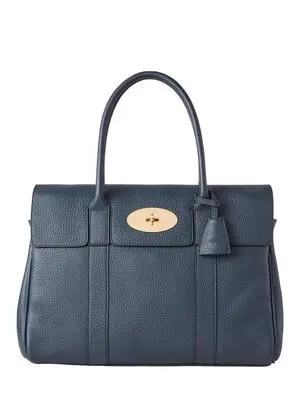 Mulberry Mulberry Bayswater Leather Satchel Night Sky