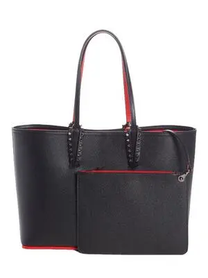 CHRISTIAN LOUBOUTIN Christian Louboutin Small Cabata Calfskin Leather Tote Black/black