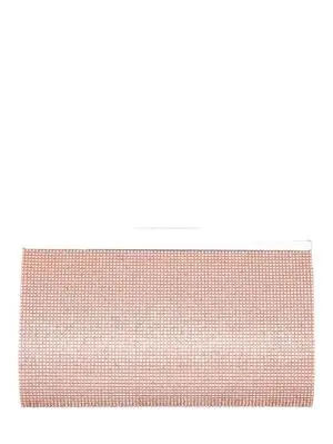 Nina Crystal Frame Clutch - Rosegold