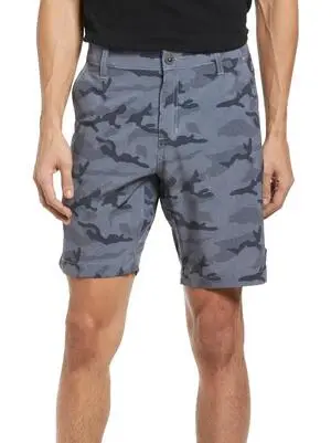 VINTAGE 1946 Camo Hybrid Flat-front Shorts - Light Grey Camo