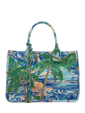 Vince Camuto Vince Camuto Orla Canvas Tote Blue Palm