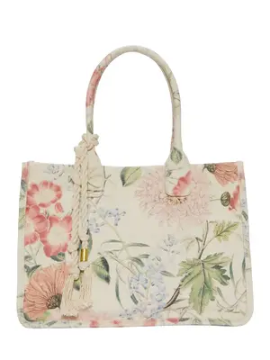 Vince Camuto Vince Camuto Orla Canvas Tote Ivory Multi Floral