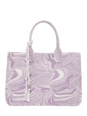 Vince Camuto Vince Camuto Orla Canvas Tote Lavender Haze/coconut Cream