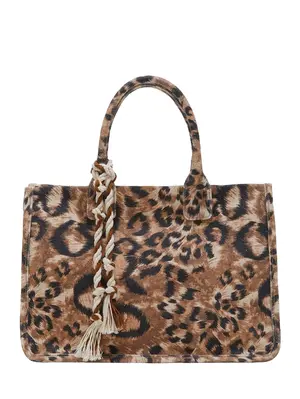 Vince Camuto Vince Camuto Orla Canvas Tote Leopard