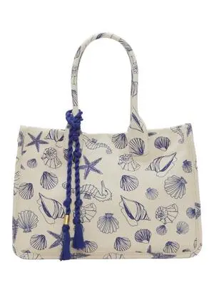 Vince Camuto Orla Canvas Tote - Ocean Print