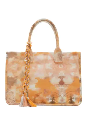 Vince Camuto Vince Camuto Orla Canvas Tote Rusty Orange Multi Tie Dye